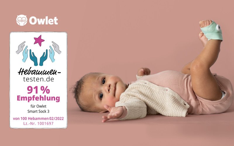 „Hebammen-testen.de“-Siegel für „Owlet Smart Sock“ | baby & junior ...